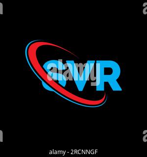SVR circle letter logo design with circle and ellipse shape. SVR ...