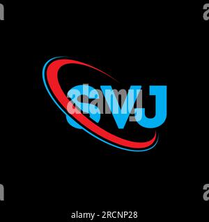 SVJ circle letter logo design with circle and ellipse shape. SVJ ...