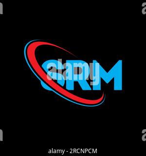 SRM circle letter logo design with circle and ellipse shape. SRM ...