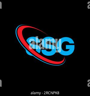 SSG circle letter logo design with circle and ellipse shape. SSG ...