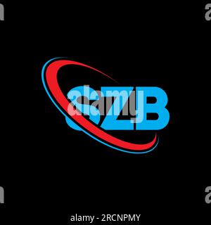 SZB circle letter logo design with circle and ellipse shape. SZB ...