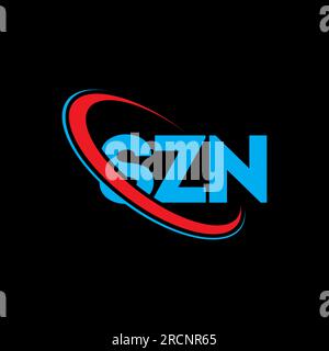 SZN circle letter logo design with circle and ellipse shape. SZN ...
