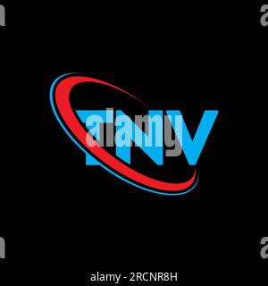 TNV circle letter logo design with circle and ellipse shape. TNV ...