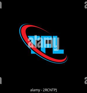 TFL circle letter logo design with circle and ellipse shape. TFL ...