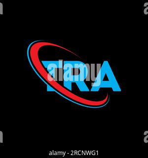TRA circle letter logo design with circle and ellipse shape. TRA ...