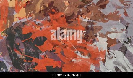 Abstract raster grunge background with blurred wavy smears of paint ...
