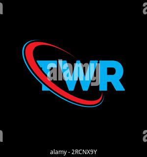 TWR circle letter logo design with circle and ellipse shape. TWR ...