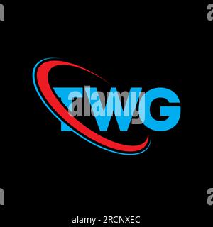 TWG circle letter logo design with circle and ellipse shape. TWG ...