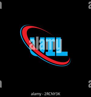 UIL circle letter logo design with circle and ellipse shape. UIL ...