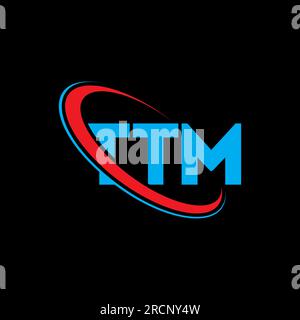 TTM circle letter logo design with circle and ellipse shape. TTM ...