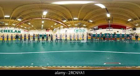 360° view of CHELAN HIGH SCHOOL Wrestling Team (relaxed - Alamy