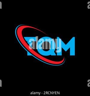 TQM circle letter logo design with circle and ellipse shape. TQM ...