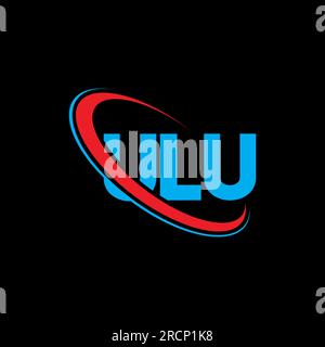 ULU circle letter logo design with circle and ellipse shape. ULU ...