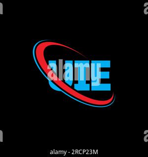 UIE circle letter logo design with circle and ellipse shape. UIE ...