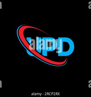 UPD circle letter logo design with circle and ellipse shape. UPD ...