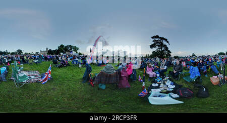 360° view of Highclere Castle Battle Proms - Cannon fire - Alamy