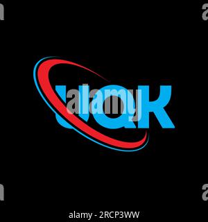 UQK logo. UQK letter. UQK letter logo design. Initials UQK logo linked ...