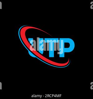 UTP circle letter logo design with circle and ellipse shape. UTP ...