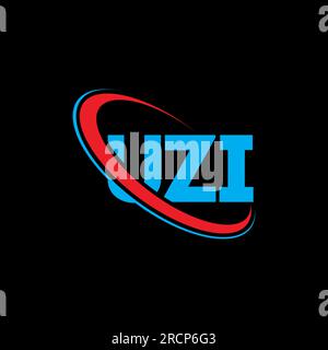 UZI logo. UZI letter. UZI letter logo design. Initials UZI logo linked ...