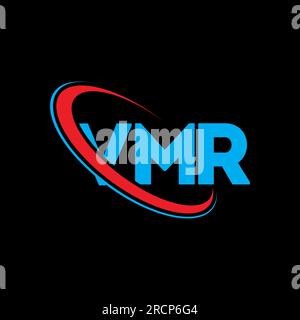 VMR circle letter logo design with circle and ellipse shape. VMR ...