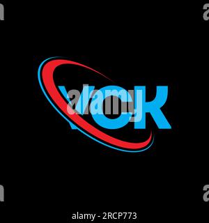 VCK circle letter logo design with circle and ellipse shape. VCK ...