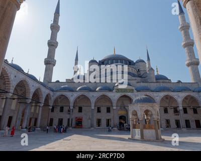 The Sahn aka courtyard of the Sultan Ahmed Mosque aka Blue Mosque on a ...