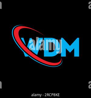 WDM circle letter logo design with circle and ellipse shape. WDM ...