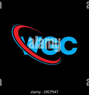 WGC circle letter logo design with circle and ellipse shape. WGC ...