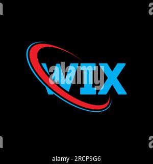 WIX circle letter logo design with circle and ellipse shape. WIX ...