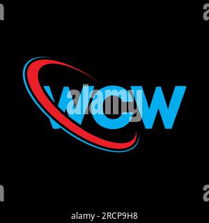 WCW logo. WCW letter. WCW letter logo design. Initials WCW logo linked ...