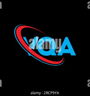 VQA circle letter logo design with circle and ellipse shape. VQA ...