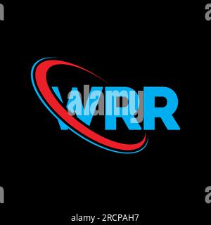 WRR circle letter logo design with circle and ellipse shape. WRR ...