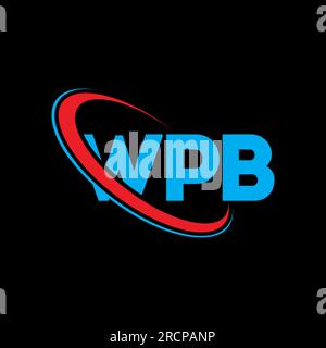 WPB circle letter logo design with circle and ellipse shape. WPB ...