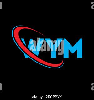 WYM circle letter logo design with circle and ellipse shape. WYM ...