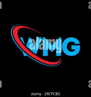 WMG circle letter logo design with circle and ellipse shape. WMG ...