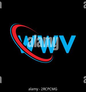 WWV circle letter logo design with circle and ellipse shape. WWV ...