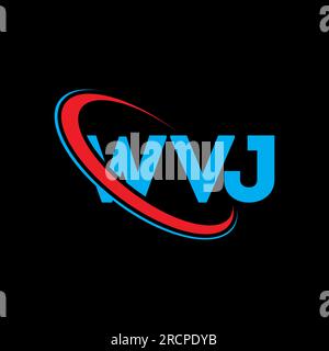 WVJ logo. WVJ letter. WVJ letter logo design. Initials WVJ logo linked ...
