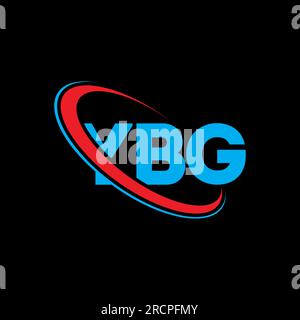 YBG circle letter logo design with circle and ellipse shape. YBG ...
