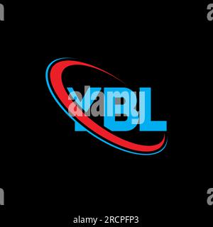 YBL circle letter logo design with circle and ellipse shape. YBL ...