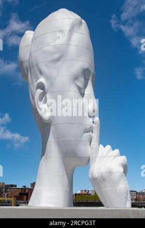 Water Soul Sculpture in Newport, Jersey City, New Jersey, USA Stock ...