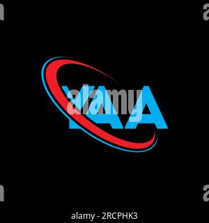 YAA circle letter logo design with circle and ellipse shape. YAA ...