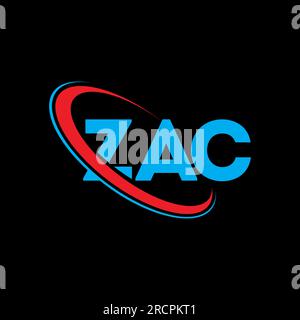 ZAC circle letter logo design with circle and ellipse shape. ZAC ...