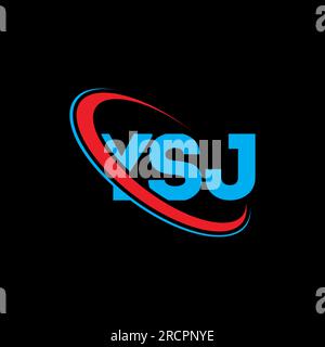 YSJ logo. YSJ letter. YSJ letter logo design. Initials YSJ logo linked with circle and uppercase ...