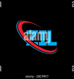 ZIL circle letter logo design with circle and ellipse shape. ZIL ...