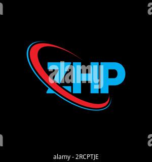 ZHP circle letter logo design with circle and ellipse shape. ZHP ...