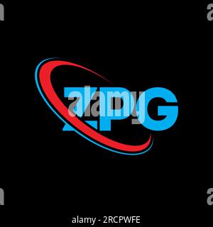 ZPG circle letter logo design with circle and ellipse shape. ZPG ...