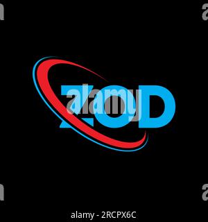 ZOD circle letter logo design with circle and ellipse shape. ZOD ...