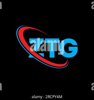ZTG circle letter logo design with circle and ellipse shape. ZTG ...