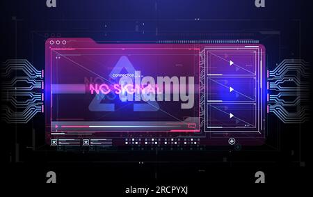 HUD video player futuristic interface, vector multimedia screen frame ...