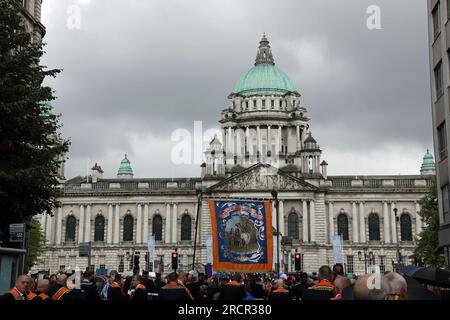 Ireland, Belfast, The Twelfth parade in Belfast also known as Orangemen ...